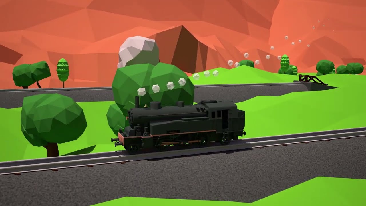 Steam Locomotive Animation 4K 60 Fps - YouTube