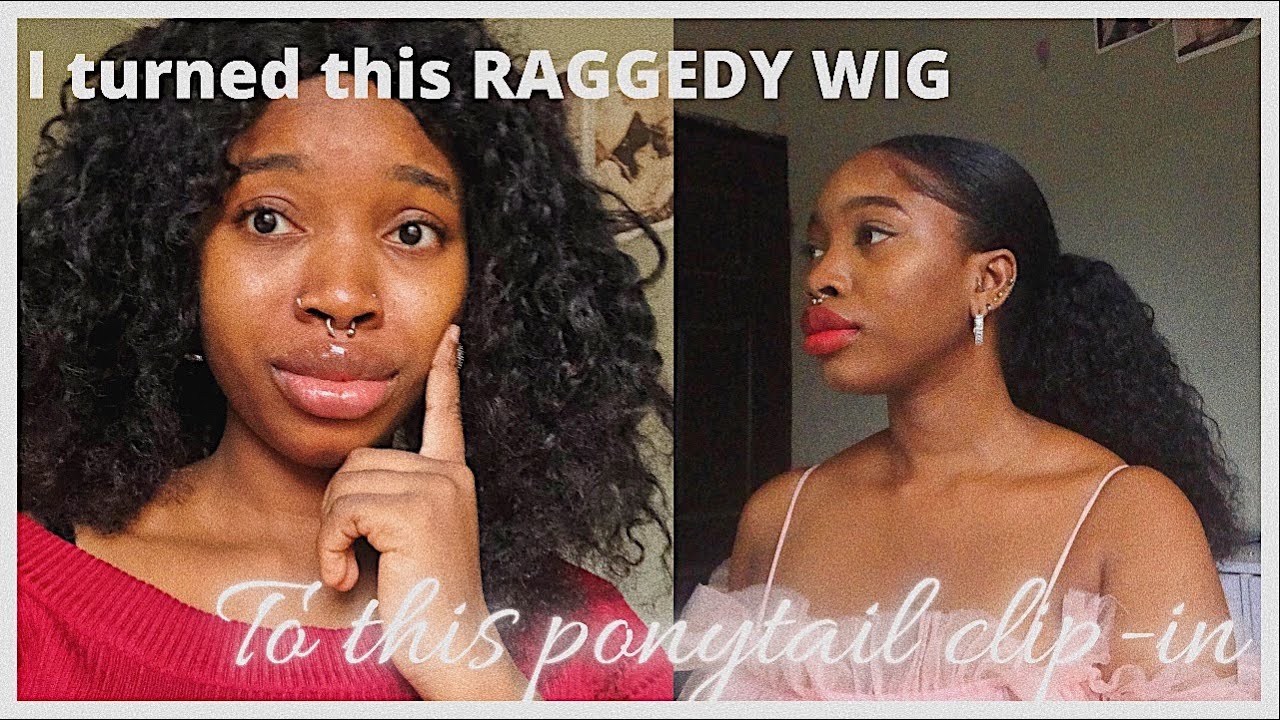 THE BEST WAY TO MAKE A DRAWSTRING PONYTAIL FROM AN OLD WIG.. Sis! Don’t ...