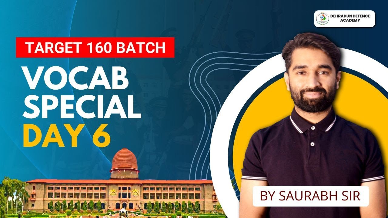 VOCAB Special Day 6 | Target 160 Batch | NDA English - YouTube