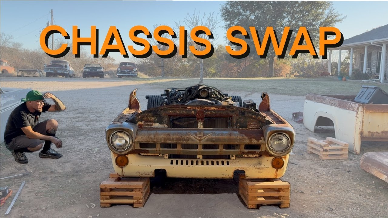 Explorer Chassis Swap?! 1957 Ford F-100 Mockup & Reality Check - YouTube