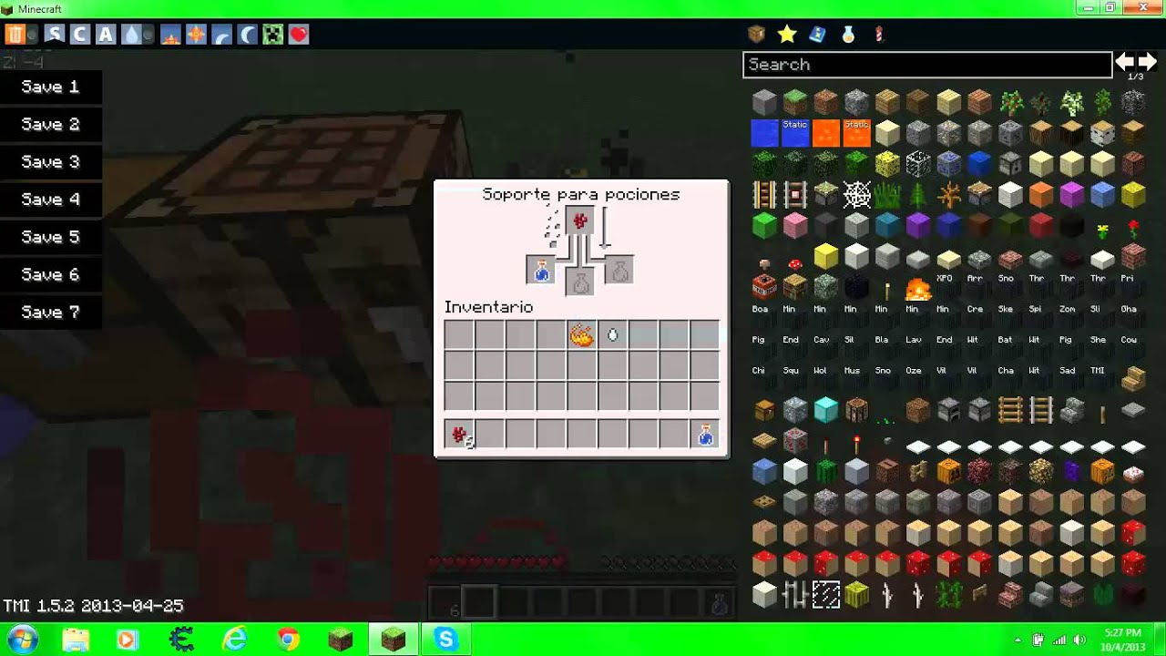 como hacer posiones de fuerza y regeneracion en minecraft - YouTube