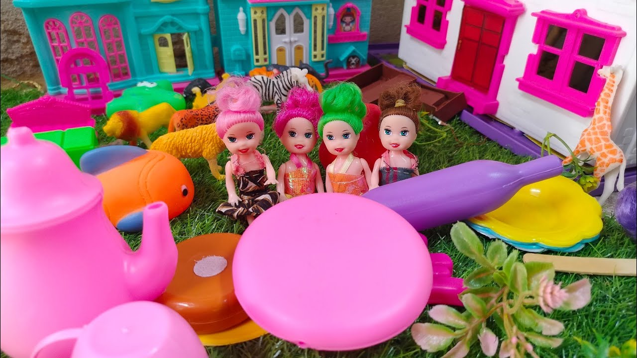 Barbie doll all day rutine in the village Neelima chinky aur minky ...