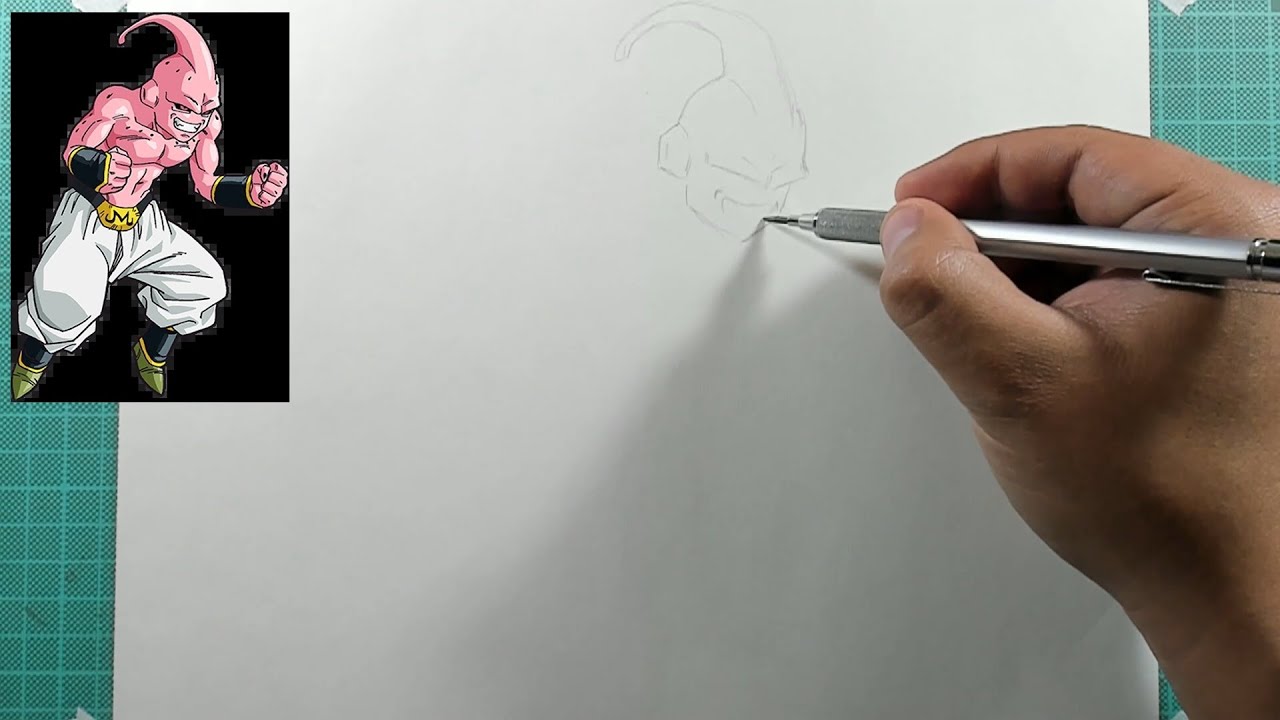 Dibujando a Majin Boo forma original Kid Boo de Dragon Ball Z a Lápiz ...