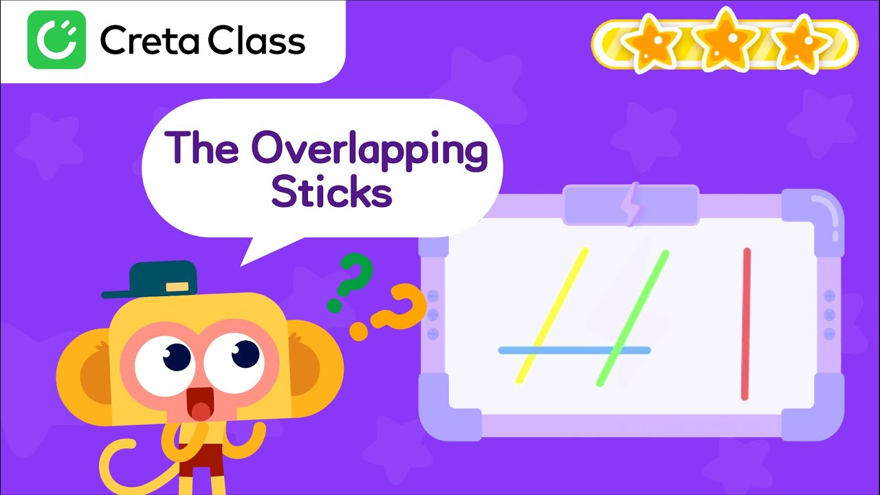 The Overlapping Sticks| Math Learning Video for Kids | Fun Math & Creta ...
