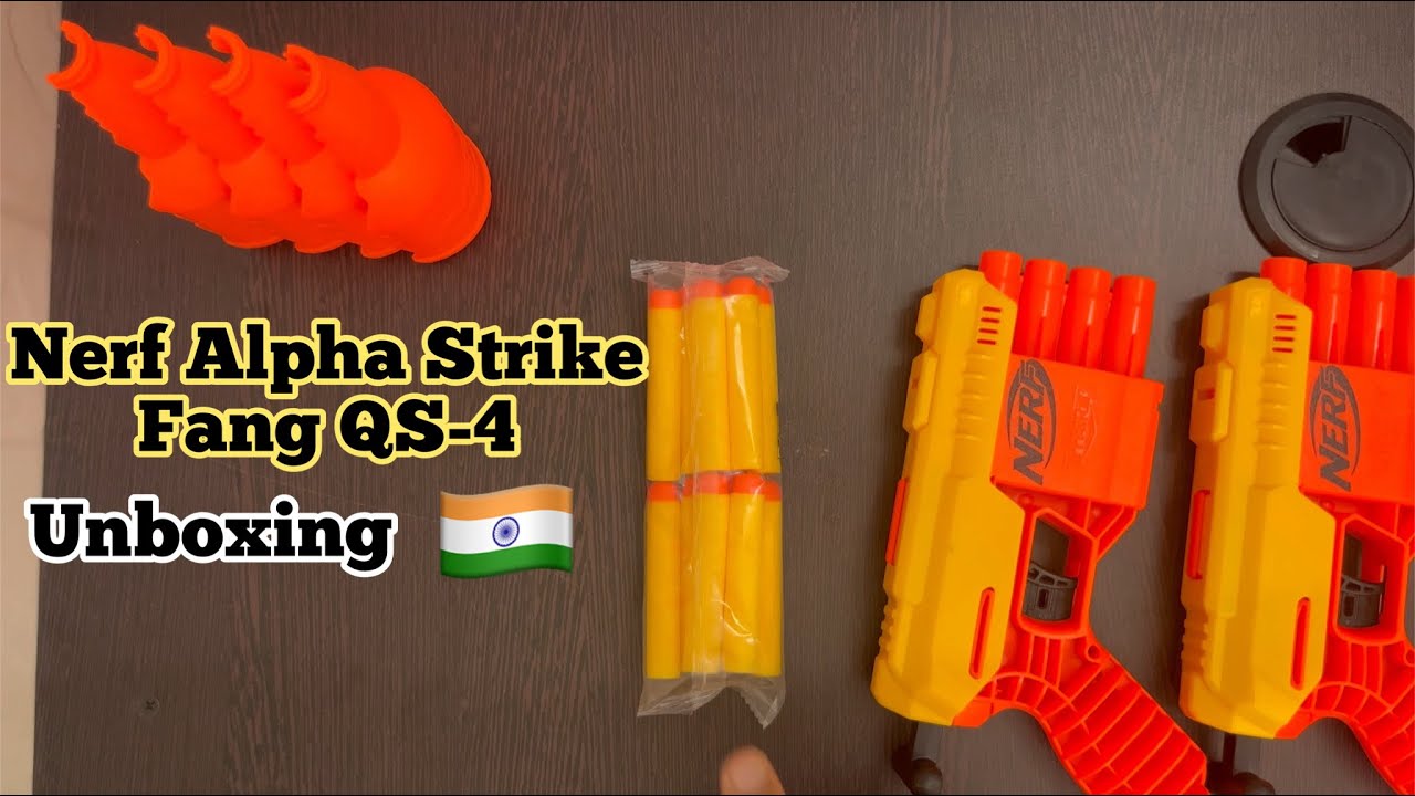Nerf Alpha Strike Fang QS-4 unboxing Indian - Pump action gun - Is it ...