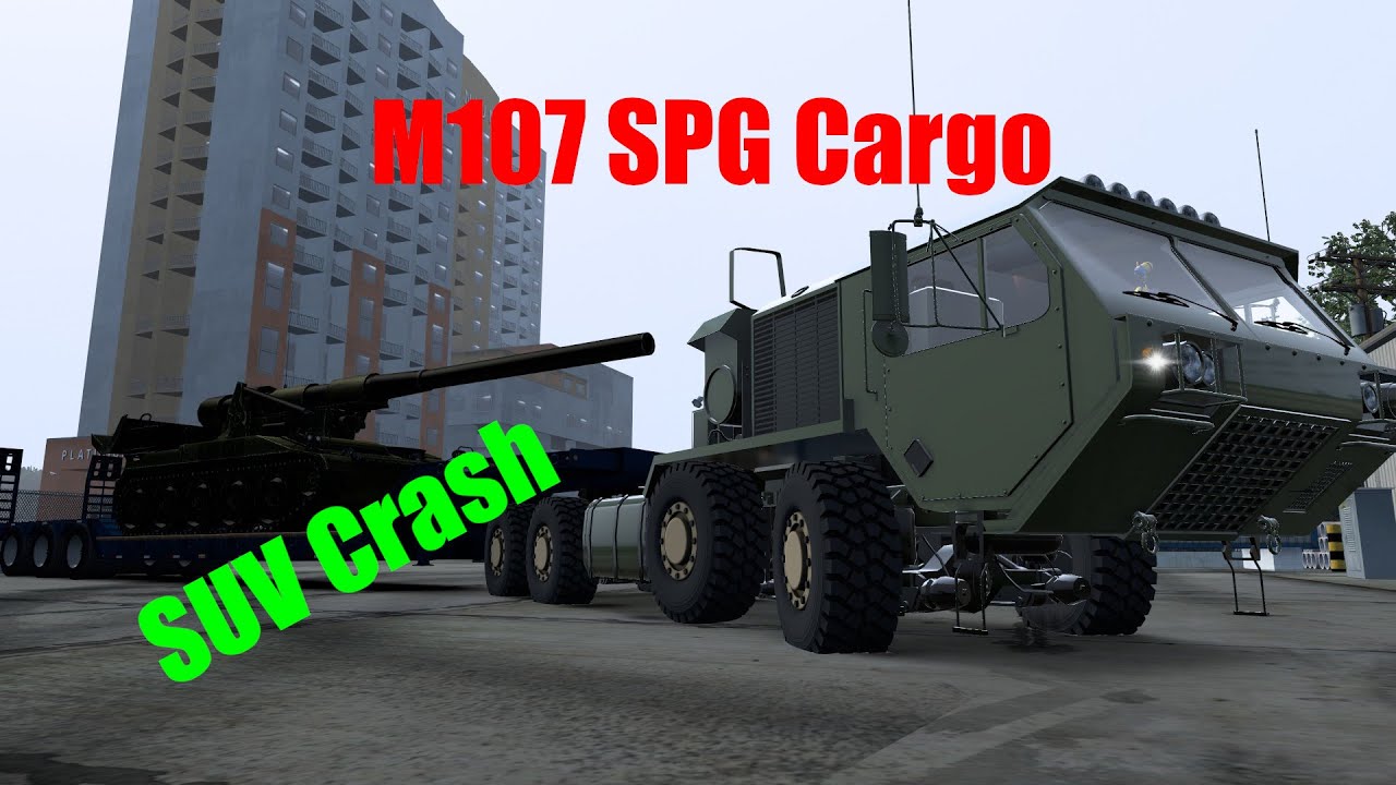 Oshkosh HEMTT, Transporting a M107 Self-Propelled Gun - ATS - YouTube