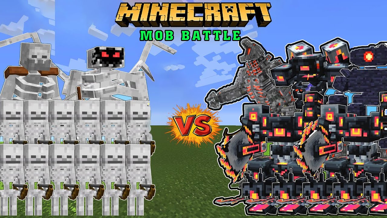 Minecraft Mob Wars – Skeleton Legion vs Robotic Titans! - YouTube