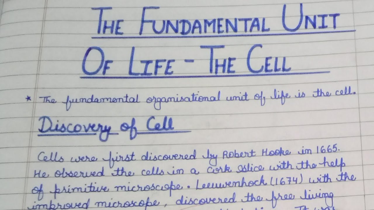 CBSE Class 9 Science Notes Chapter 5 The Fundamental Unit Of Life Cell ...