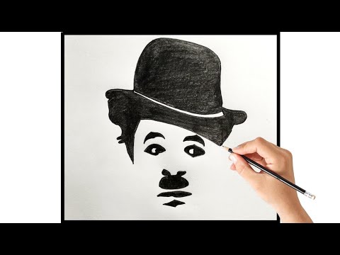 How to Draw Charlie Chaplin | Pencil Sketch Tutorial - YouTube