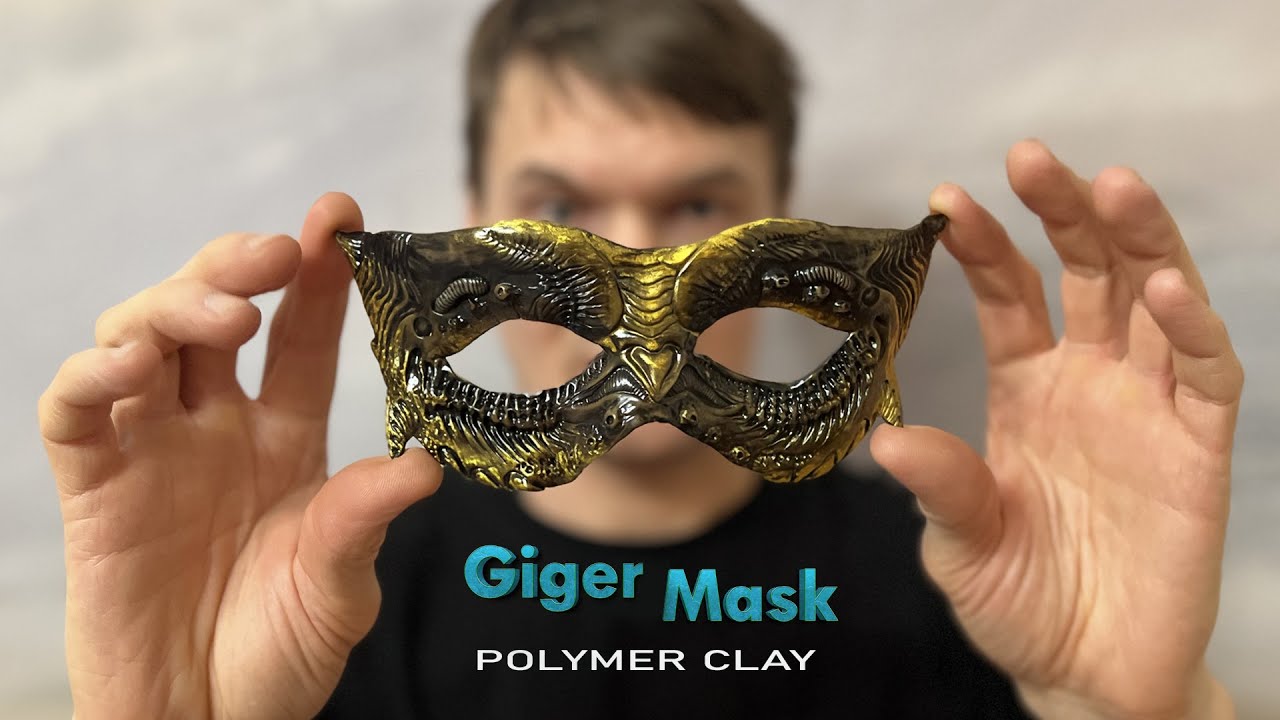 Polymer Clay Mask Making Made EASY / Giger Xenomorph Masquerade Mask ...