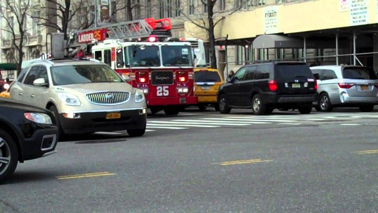 FDNY HD - Ladder 25 Responding with SSL 25 Special Unit *Rare* - YouTube