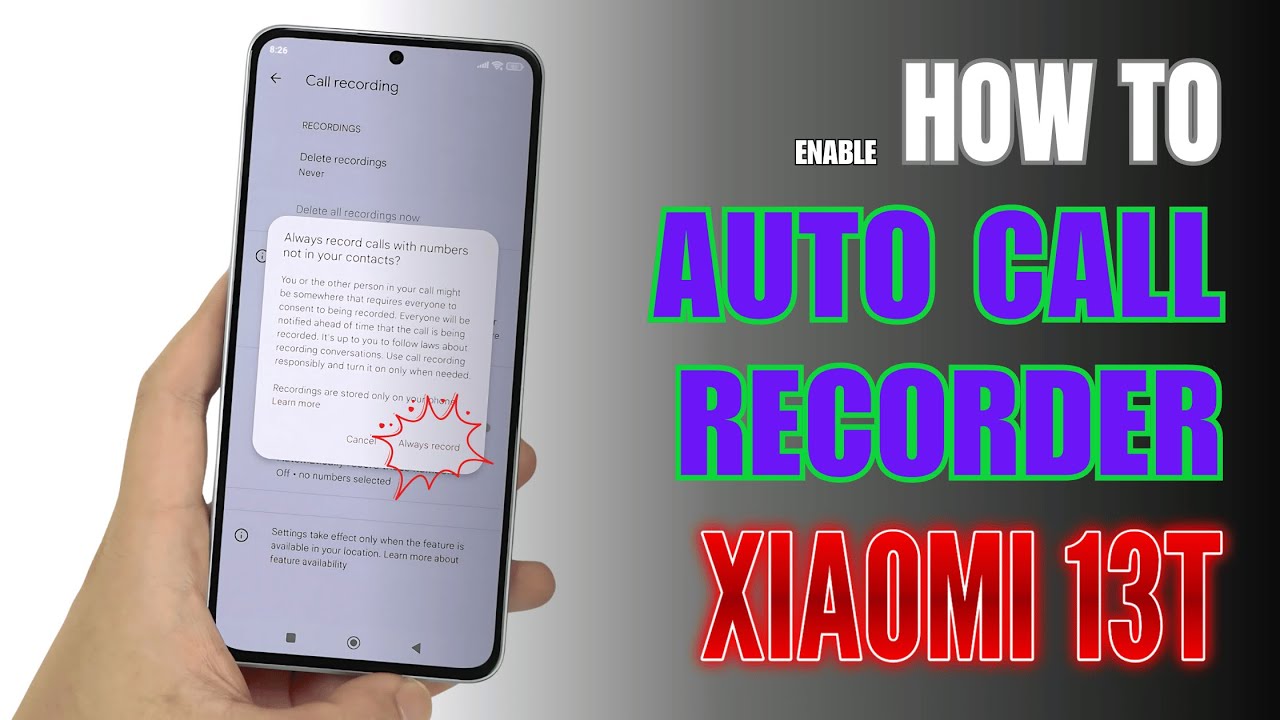 How to Enable Call Recorder on Xiaomi 13T - YouTube
