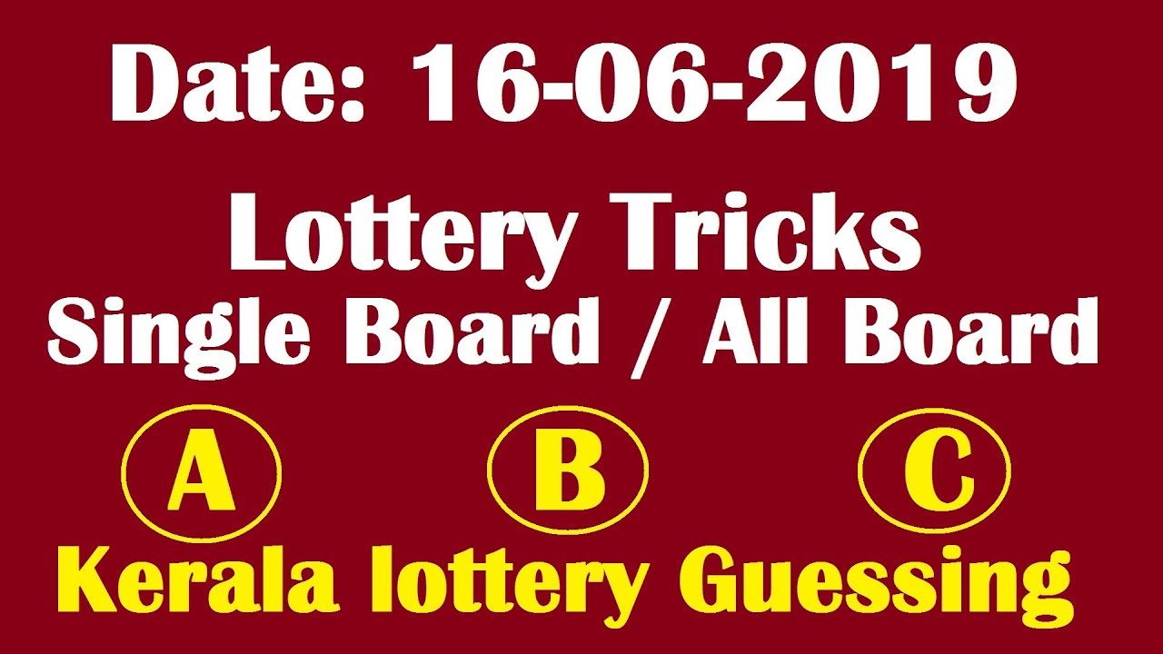 16-06-2019 Lottery tricks | Kerala lottery Guessing | KL Lottery ABC ...