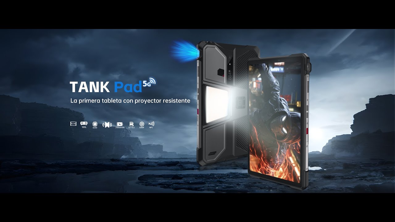 8849 TANK Pad: La primera tableta con proyector resistente 5G - YouTube
