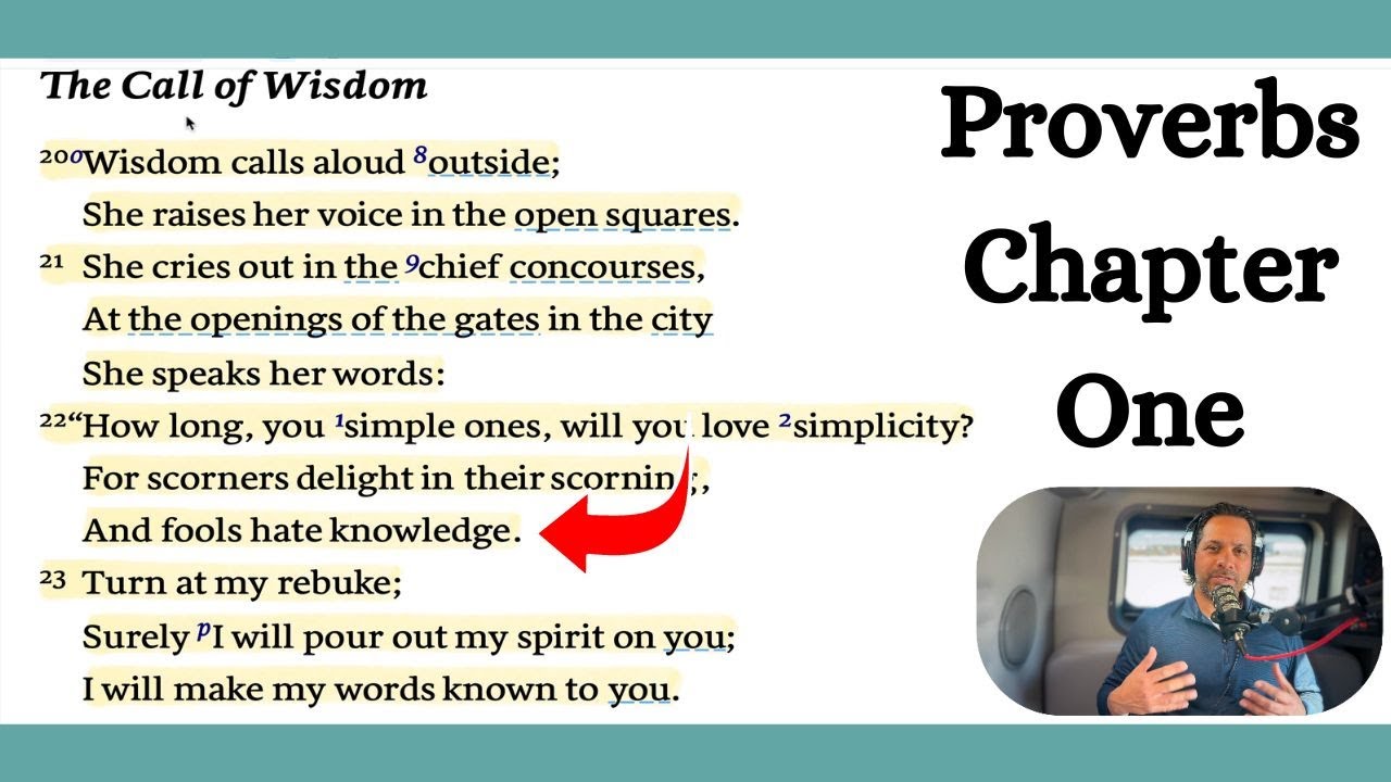 Proverbs Chapter One The Call of Wisdom 📕 💫 A Guide to Spiritually ...