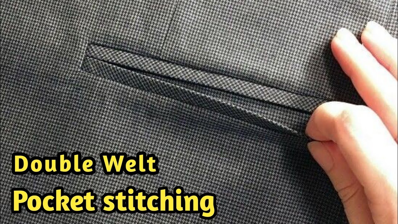Double bone pocket stitching / Bound pocket design - YouTube