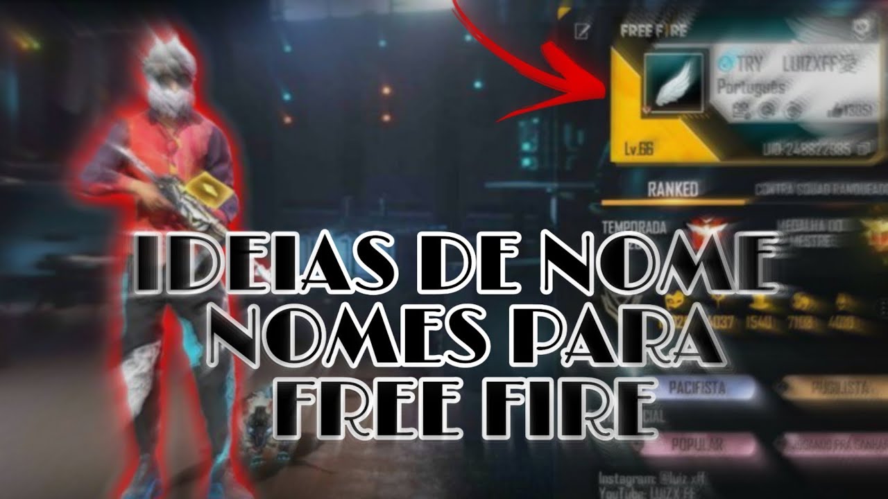 Ideias De Nomes Para Free Fire/Nomes Masculinos - YouTube