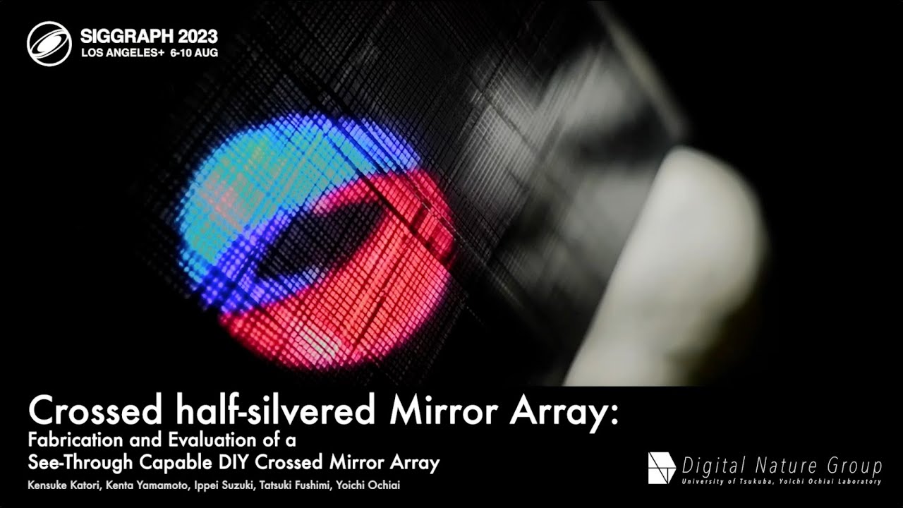 Crossed half silvered Mirror Array - YouTube