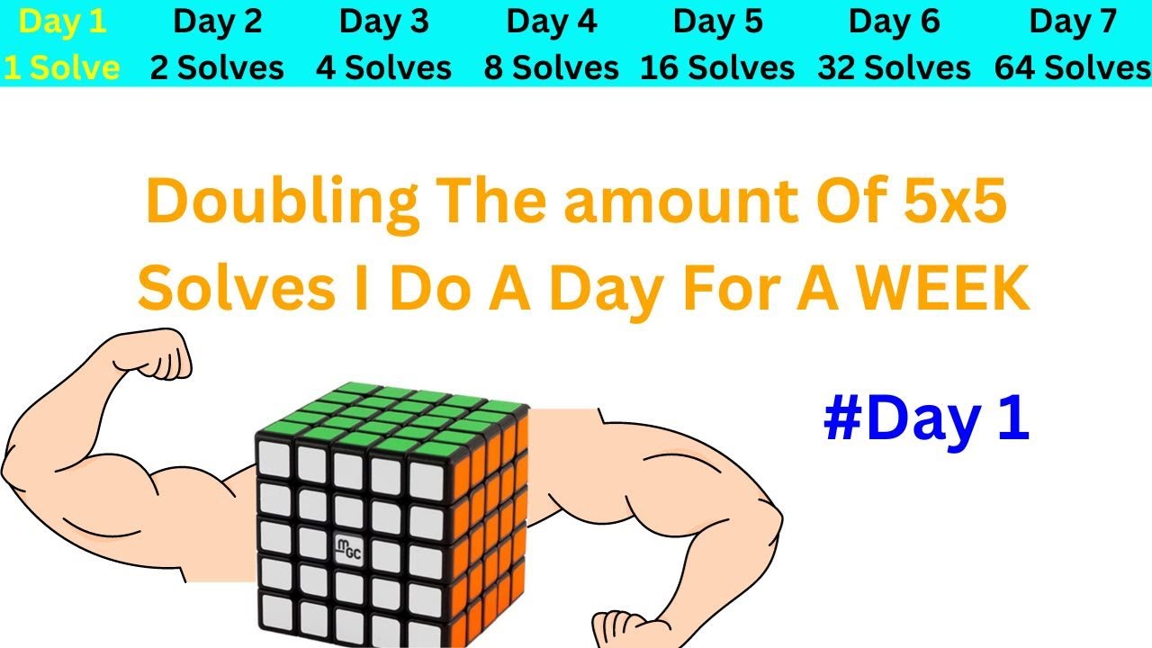 2Xing The Amount Of 5x5 Solves I Do A Day For A WEEK | Day 1 - YouTube