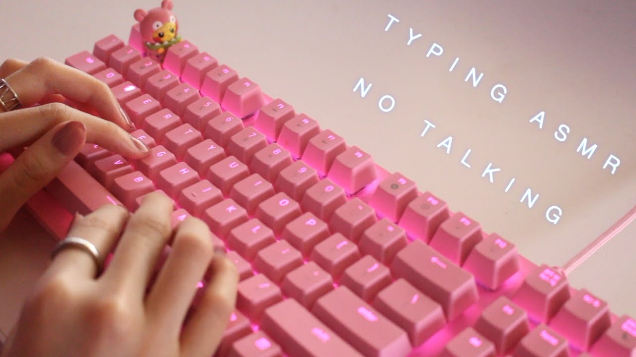 ASMR Keyboard Typing for Relaxing & Studying (No Talking) - YouTube