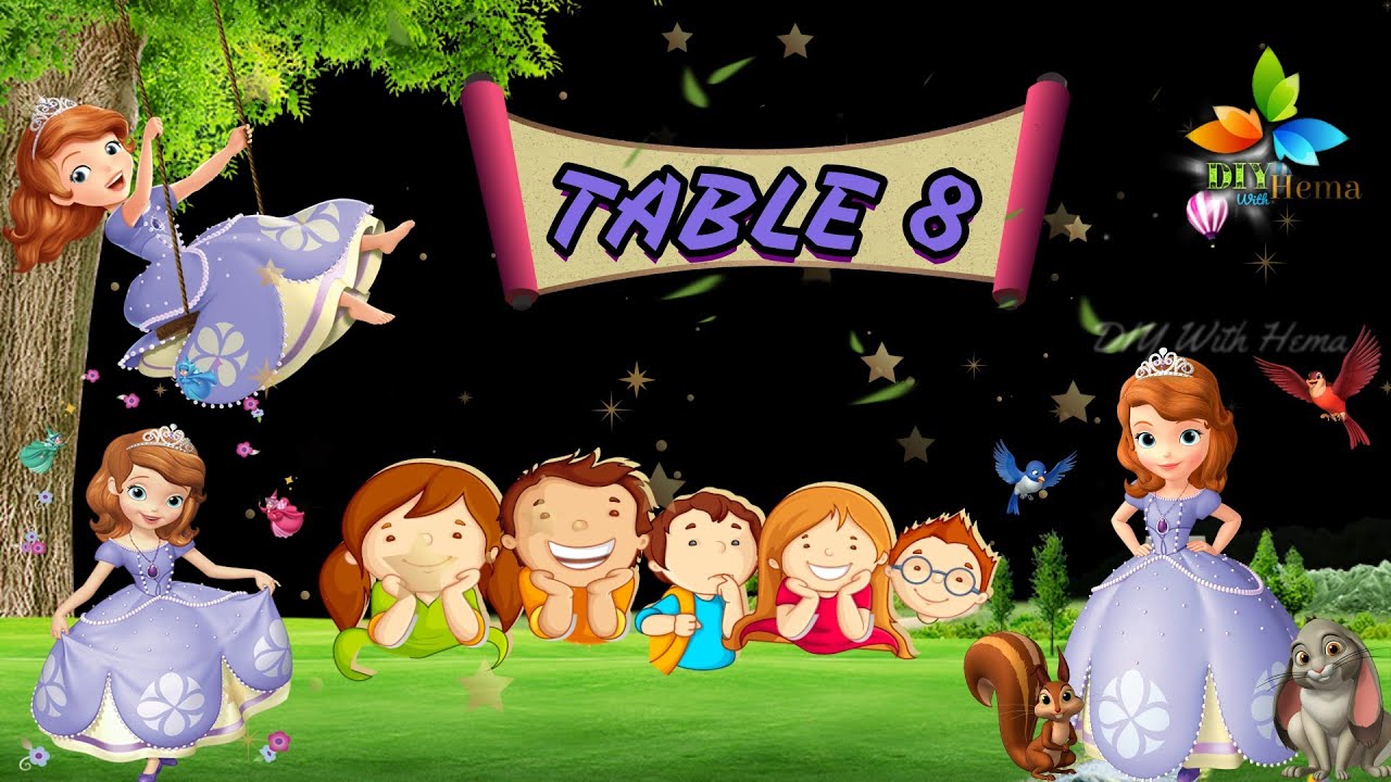 Multiplication Table 8 | Table of 8 | How to learn tables easily? | DIY ...