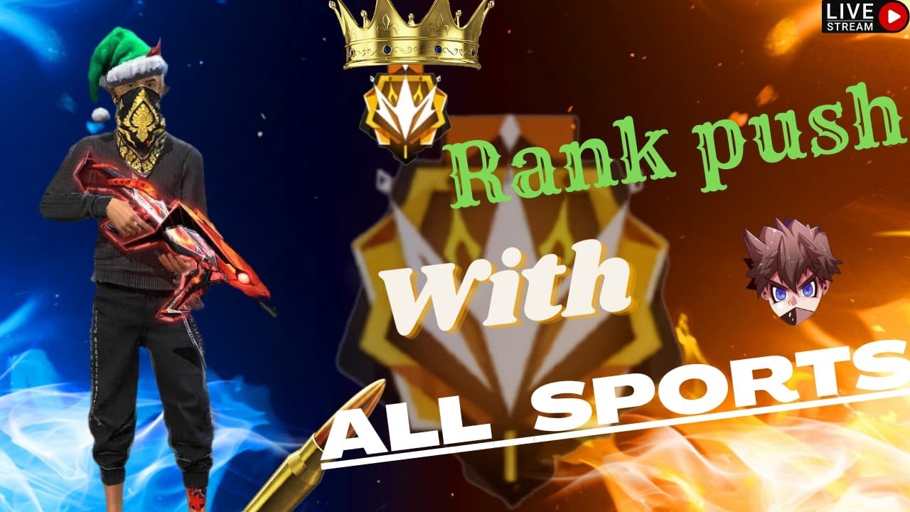 FREE FIRE MAX RANK PUSH GOLD TO GRANDMASTER REAGION TOP 1, #ALLSPORTS ...