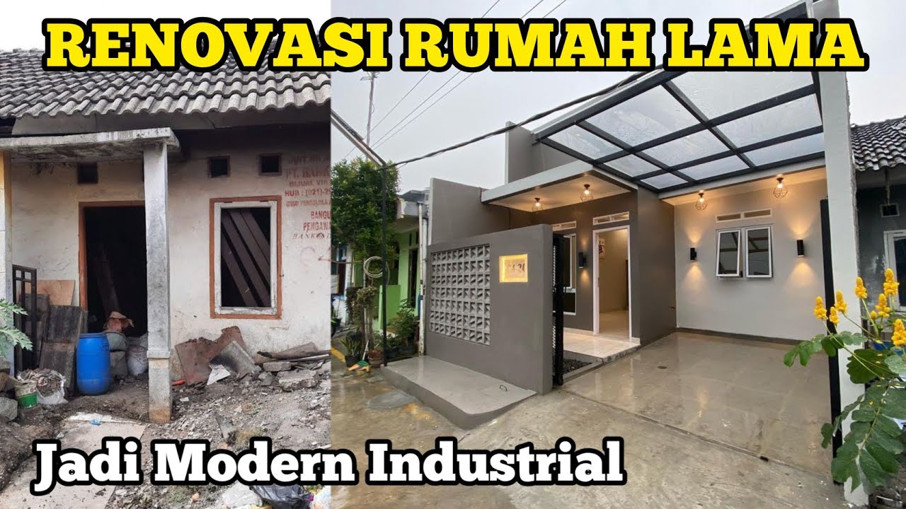 Renovasi rumah subsidi Type 36 minimalis industrial - YouTube