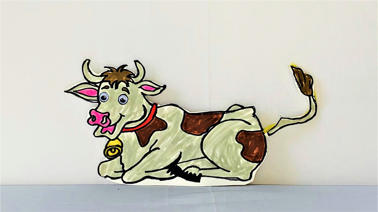 cow |3d cow craft | cow craft | cow drawing | how to draw cow | craft ...