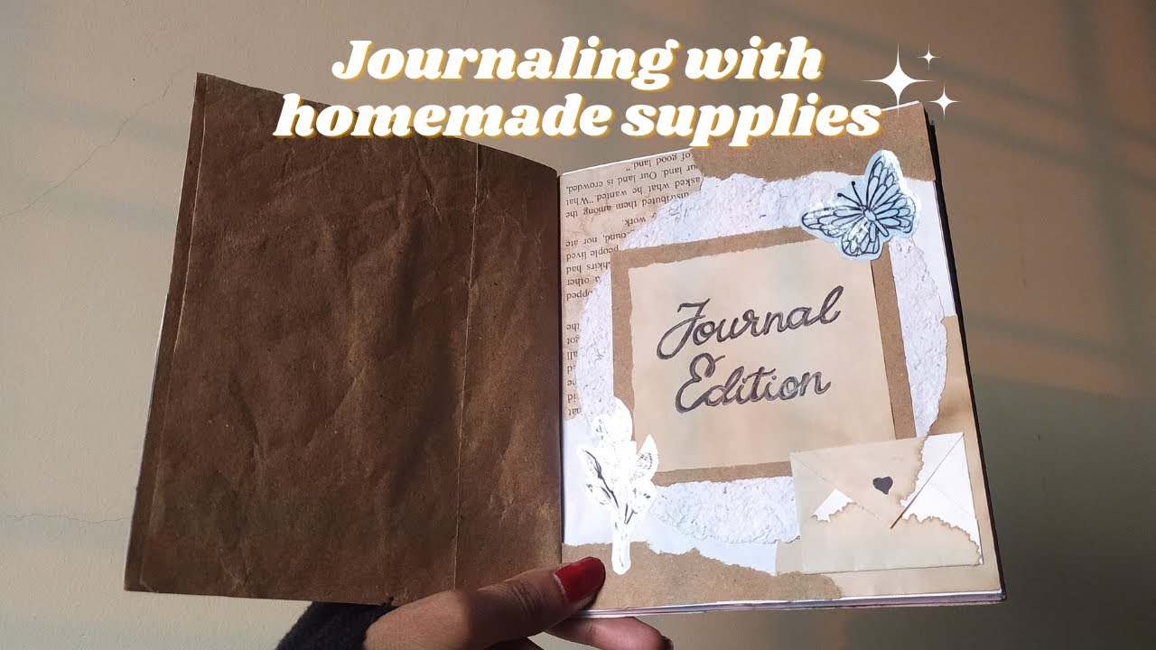 Journaling using homemade journal supplies / Journal with me / Vintage ...