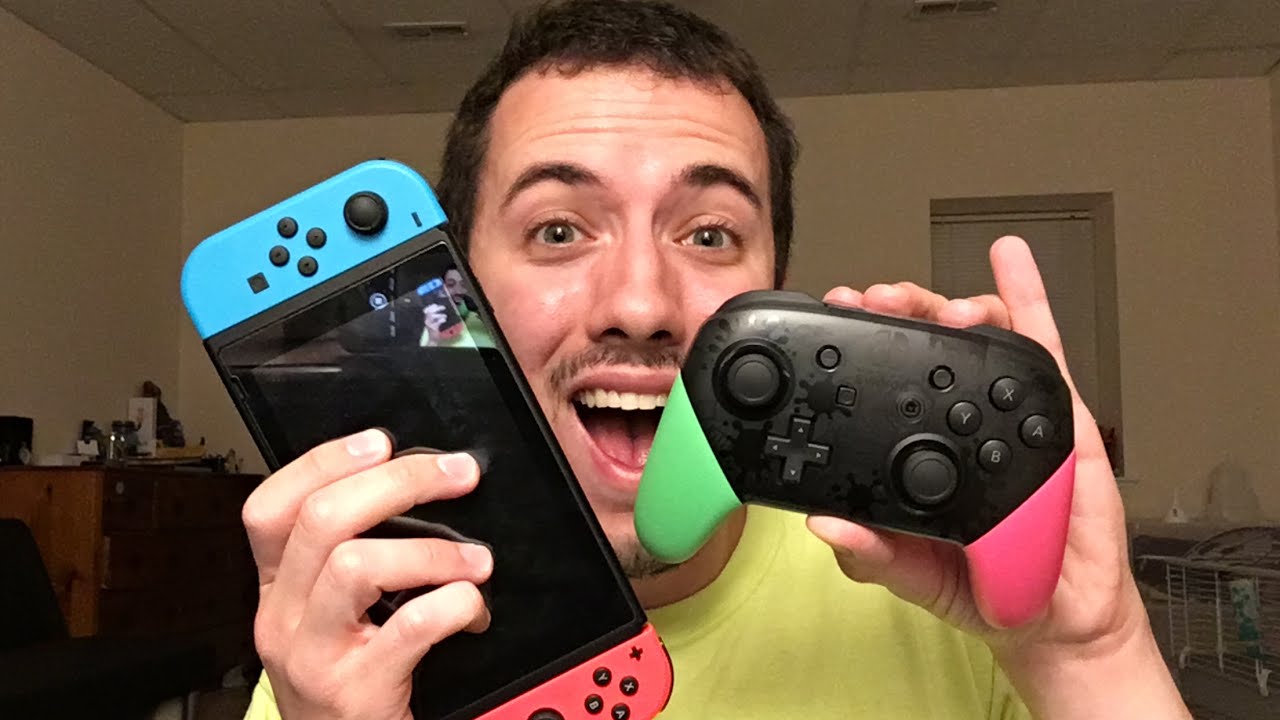 NINTENDO SWITCH PRO CONTROLLER SPLATOON EDITION UNBOXING! 🎮 - YouTube
