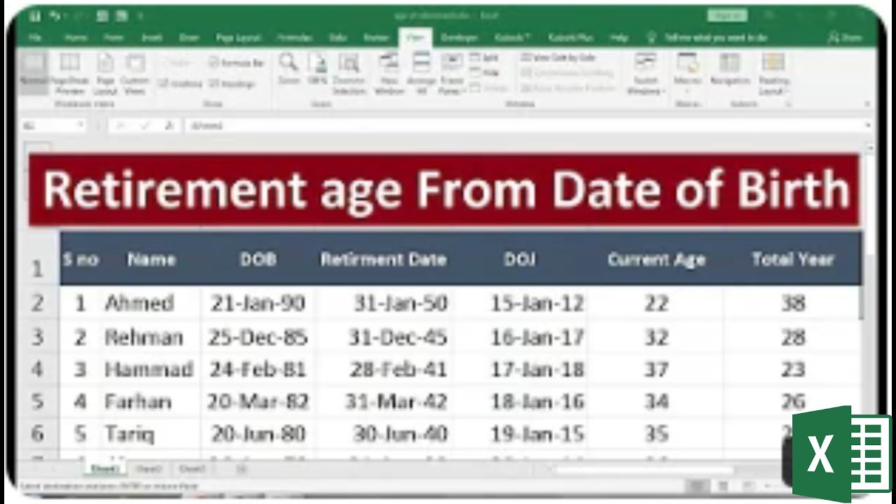 How To Calculate Retirement Age In Excel Retirement Calculator Excel How To Calculate Retirement Age In Excel Retirement Calculator Excel