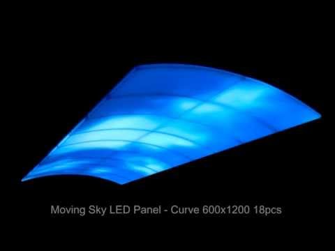 Skylighting Moving Sky LED Panel Light Curve 600x1200mm 18pcs