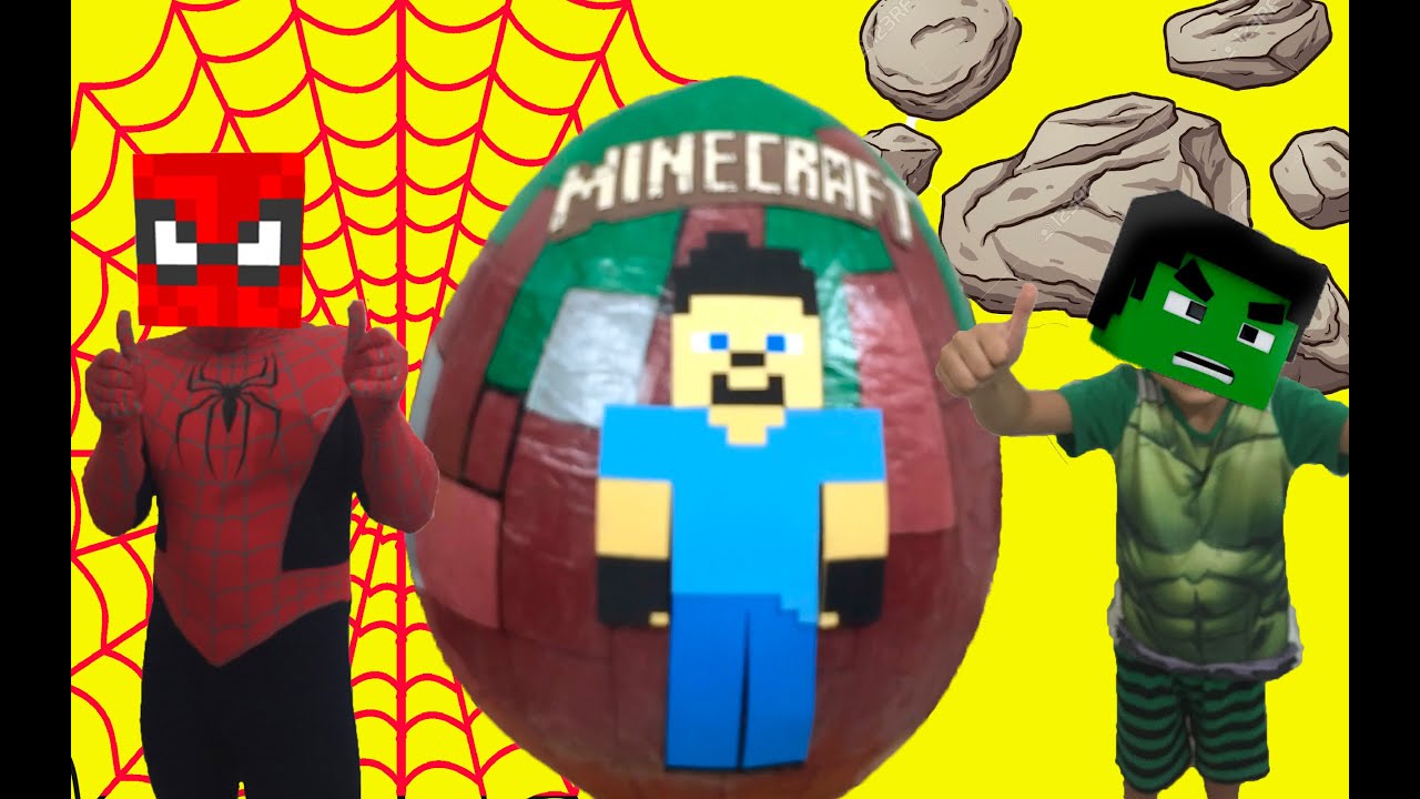 MINECRAFT OVO GIGANTE SURPRESA - Giant Egg Surprise Minecraft-巨大な卵サプライズ ...