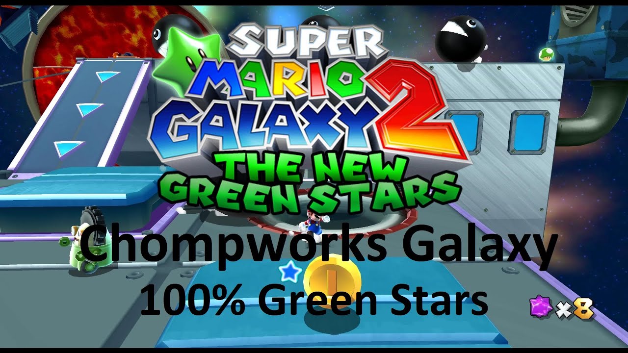 SMG2 The New Green Stars | Chompworks Galaxy | 100% Walkthrough - YouTube