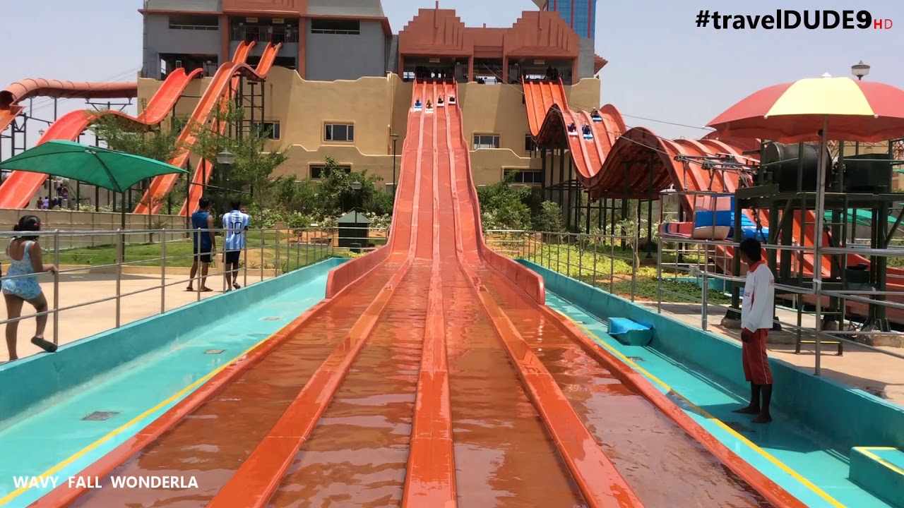 WONDERLA Wavy Fall Water Slide || Wonderla Hyderabad - YouTube