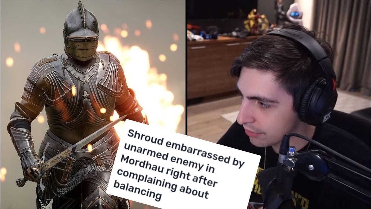 Shroud embarrassed by unarmed enemy in Mordhau right after complaining ...
