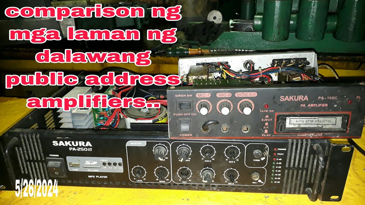 sakura PA-250us & sakura PA-150c P.A. amplifiers comparison ...