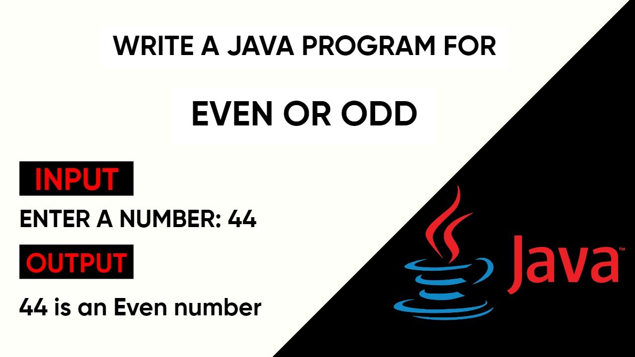 Even or Odd java program | Program to Check for Even or Odd Number in Java | Java programming ...