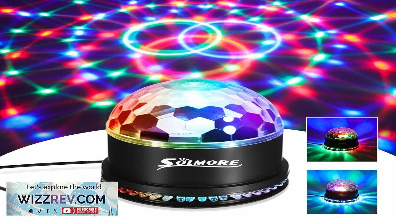 Disco Lights SOLMORE 51 LEDs Party Stage 12W RGB Disco Ball Light ...