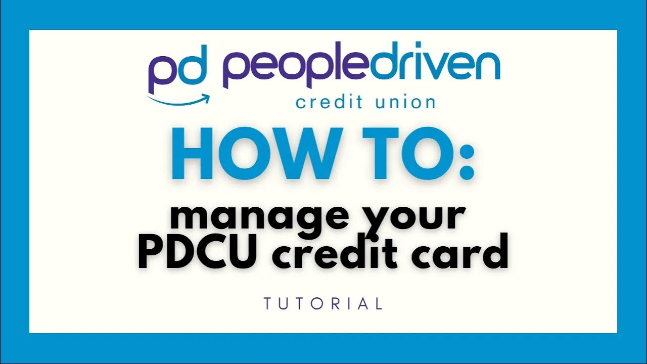 Managing Your People Driven Credit Union Credit Card: - YouTube