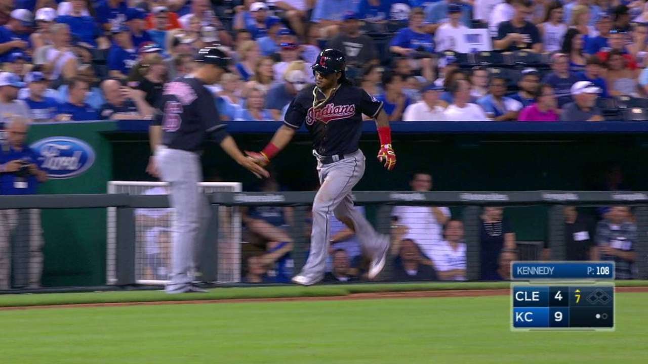 CLE@KC: Martinez rips a two-run homer to right-center - YouTube
