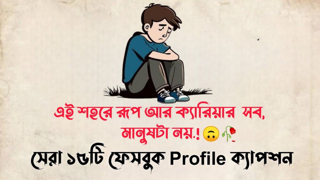 সেরা ফেসবুক Sad ক্যাপশন || Sad Caption Status || Top 20 Facebook Sad ...