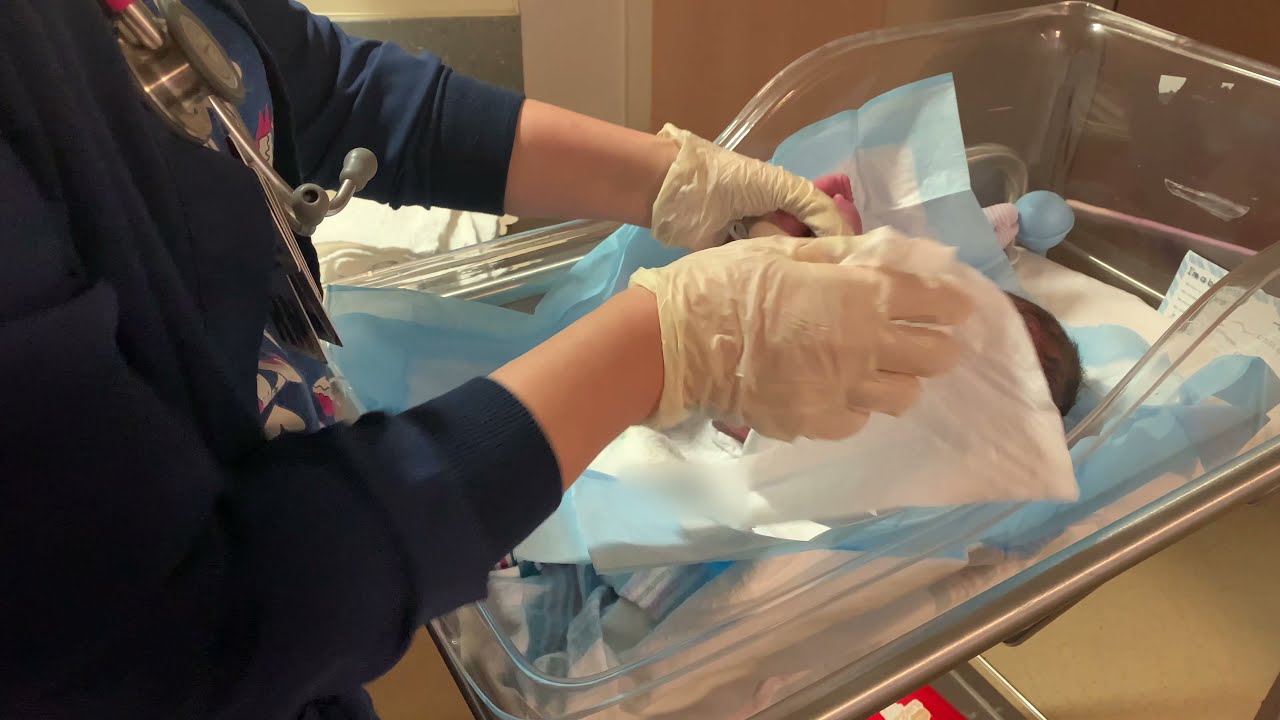 Baby's first poop ever - YouTube