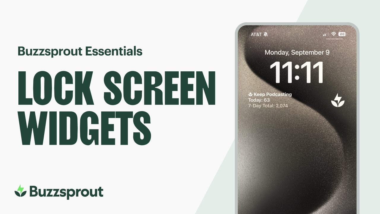Lock Screen Widgets for iOS — Buzzsprout Essentials - YouTube