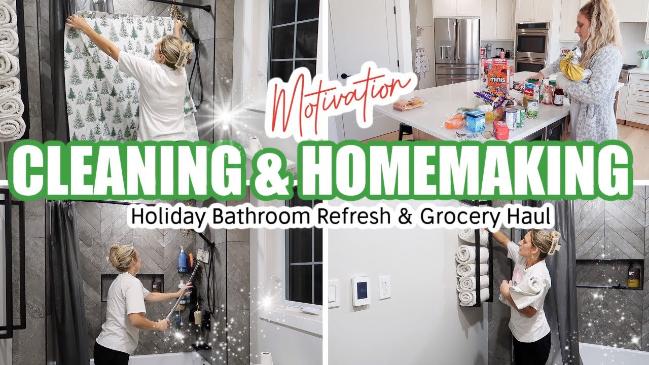 *NEW* CLEANING & HOMEMAKING MOTIVATION | CHRISTMAS BATHROOM REFRESH ...