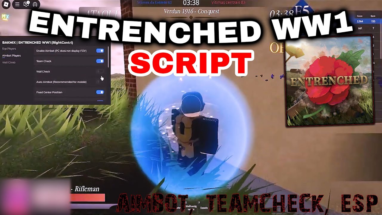 ROBLOX ENTRENCHED WW1 Script - AIMBOT, ESP, TEAMCHECK | Pc/Mobile - YouTube