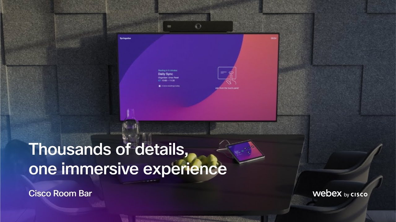 Thousands of details, one immersive experience | Cisco Room Bar - YouTube