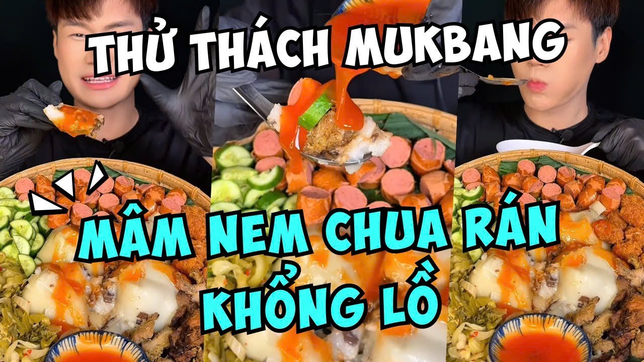 Thử Thách Mukbang Mâm Nem Chua Rán Khổng Lồ | Thắng Múc Bang - YouTube
