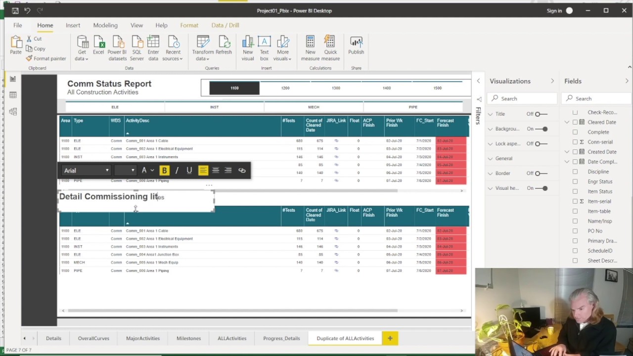 PowerBI Progress & Schedule Dashboard - Part 6 LET's BUILD - YouTube