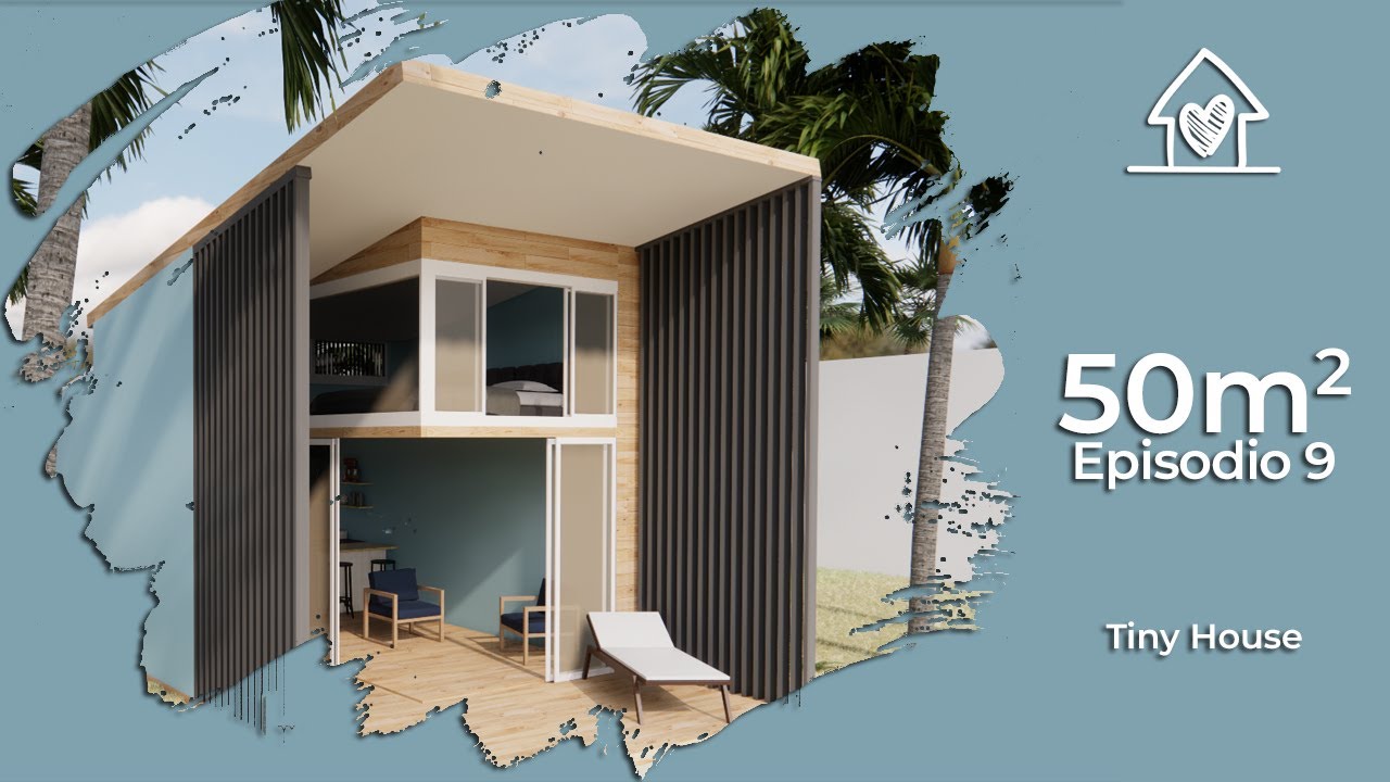🔰 50m2 | Planos de Casa Playa Pequeña en 2 niveles - YouTube